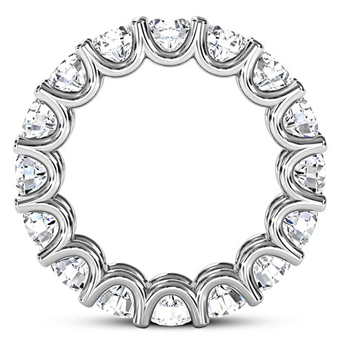 4 Carat Round Cut G VS2 Diamond Solitaire Engagement Ring 14k White ...