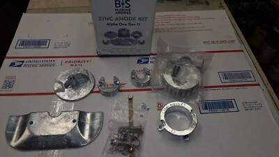 B & S Anodes BSMALPHAGEN2KITZ Alpha One Gen II Outdrive Zinc Anode Kit ...
