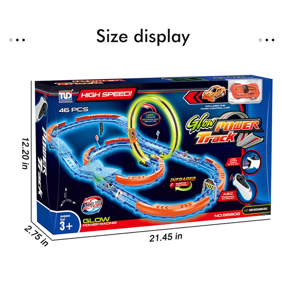 Electric Racing Tracks Slot Car Race Track Sets Toys with Car & Hand ...