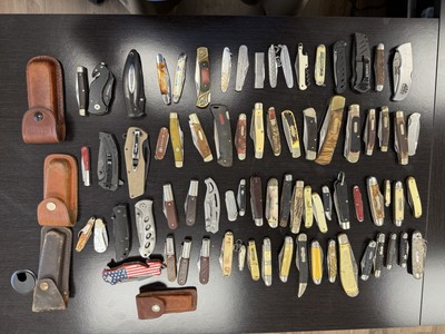 Vintage Pocket Knife Collection Lot 74 Knives Buck Old Timer Barlow ...