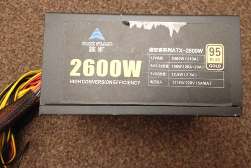 POWER SUPPLY UNIT PSU NAK PLUS 2600W opened untested | eBay UK