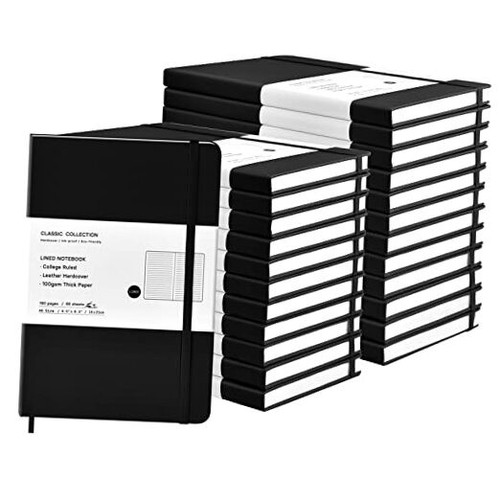 A5 Journal Notebooks Bulk, 160 Pages, 100GSM Thick Paper, 8.3 x 24 Pack ...