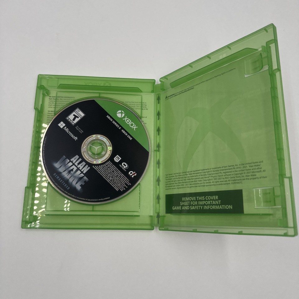 Alan Wake Remastered Xbox Series X / Xbox One Horror Game 812303016677 ...