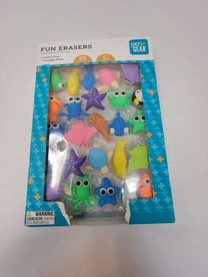Pen+Gear Eraser Pals Sea Life 25 Count Latex Smudge Free | eBay