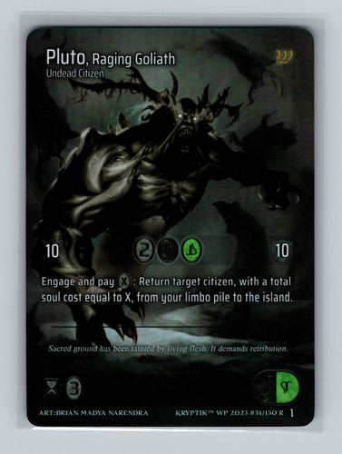 Kryptik TCG - Pluto - Foil - Wicked Prophecy eBay GenCon Exclusive | eBay