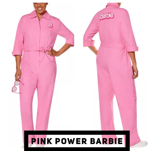 Pink Power Barbie Jumpsuit Halloween Costume -- M | eBay