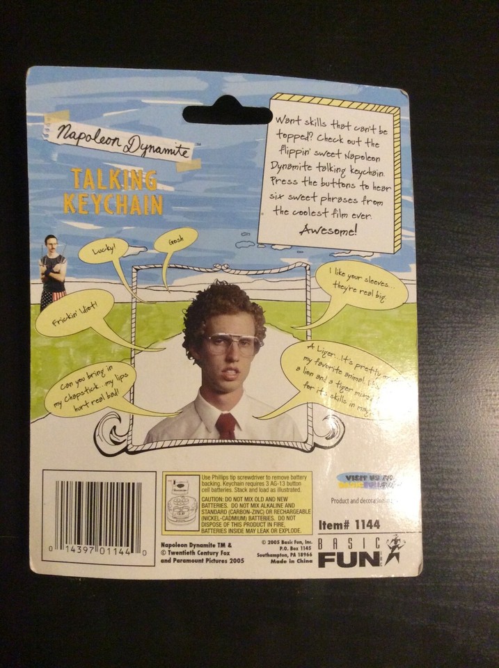 Basic Fun, Inc. Napoleon Dynamite Talking Keychain (red) NEW! RARE | eBay