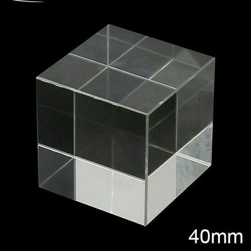 4cm Creative Transparent Cube Prism Square Glass Crystal Decoration ...