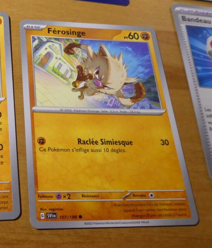 POKEMON ECARLATE ET VIOLET FRANCAISE CARD CARTE Ferosinge 107/198 FR ...