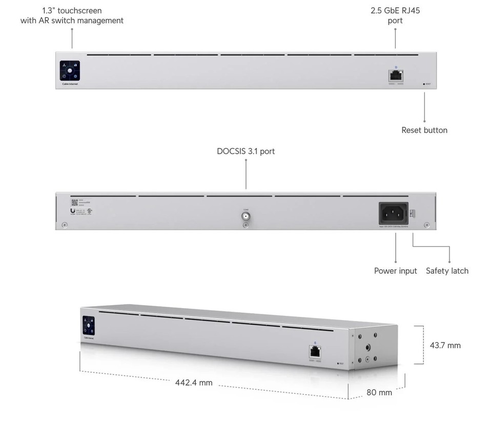 Ubiquiti UCI | UPC 810084691205 | Multi-Gigabit Rack Cable Modem w ...