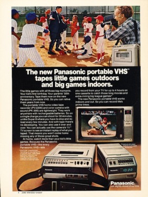 1979 Panasonic Portable VHS Original Vintage Advertisement Print Ad ...