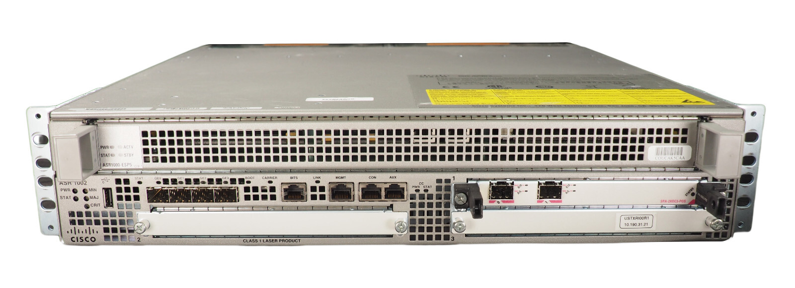 Cisco ASR1002-X V04 6-Port GE Chassis x2 PSUs ASR1002-PWR-AC x1 SPA ...