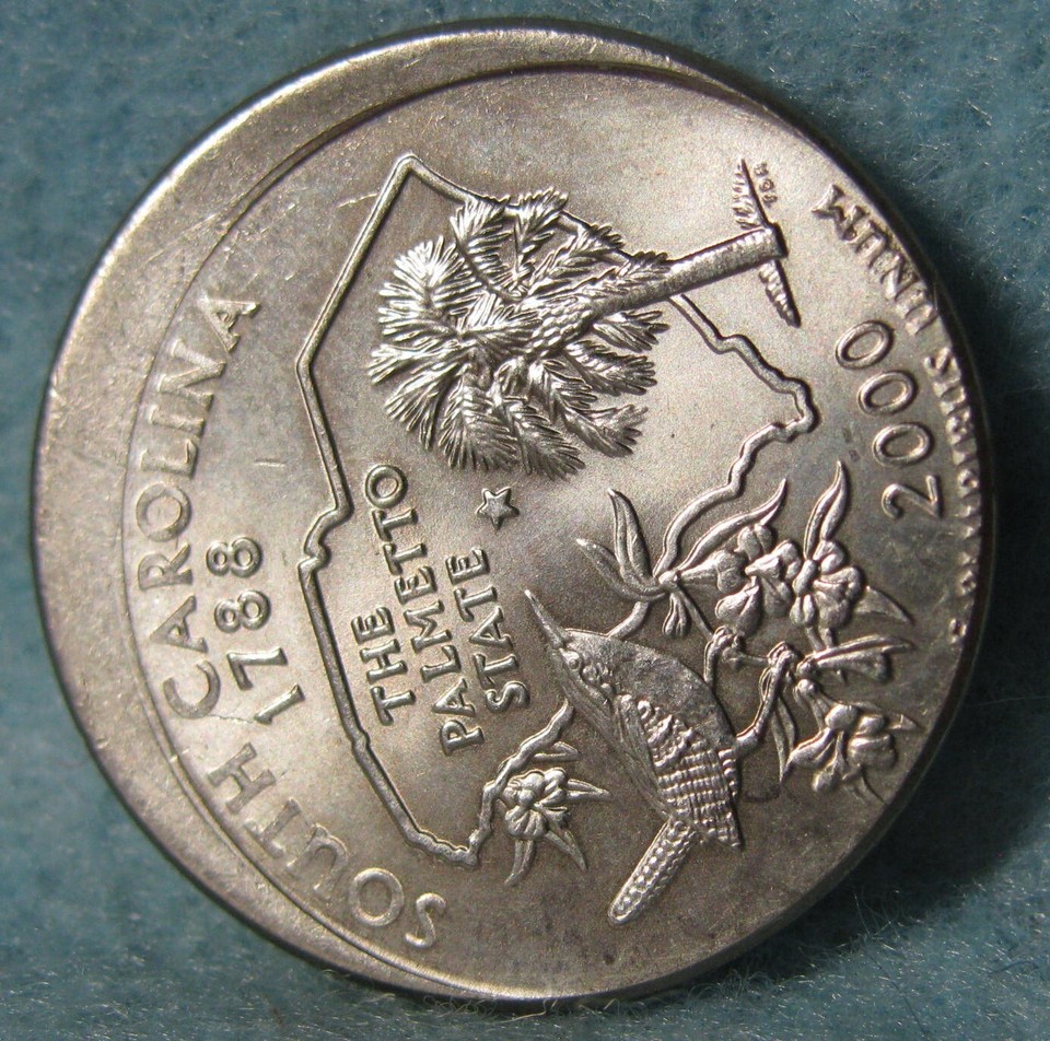 2000-P Off Center South Carolina State Quarter US Error Coin ...