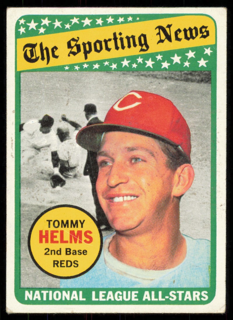 1969 TOPPS TOMMY HELMS CINCINNATI REDS #418 VG+ - STAMP ON BACK | eBay
