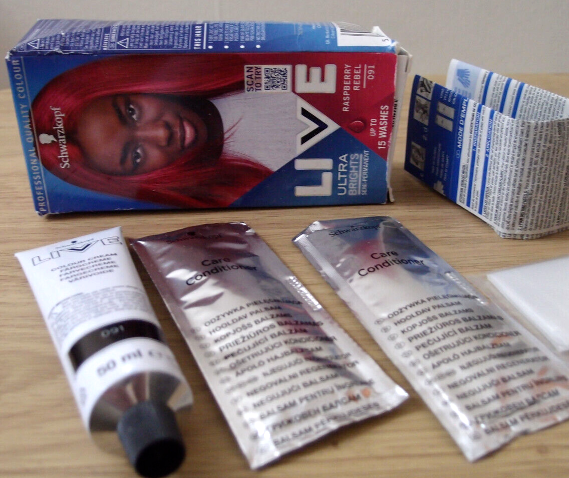 Schwarzkopf Live Color Ultra Brights 91 Raspberry Rebel X3 for sale ...