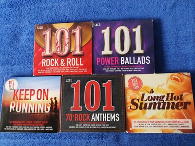 5 x 101 5CD's ROCK & ROLL, 70'S ROCK ANTHEMS, POWER BALLADS 505 TRACKS ...