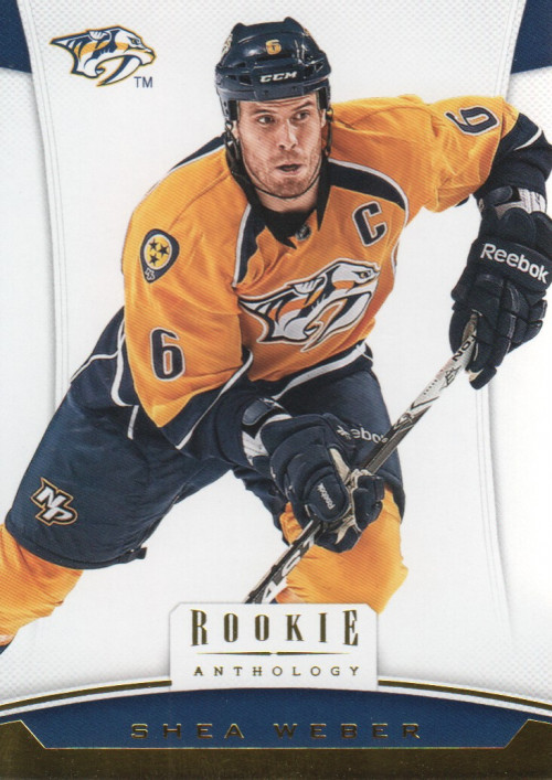 Shea Weber 2012 Panini Rookie Anthology #GG-SW Titanium Game worn Gear ...