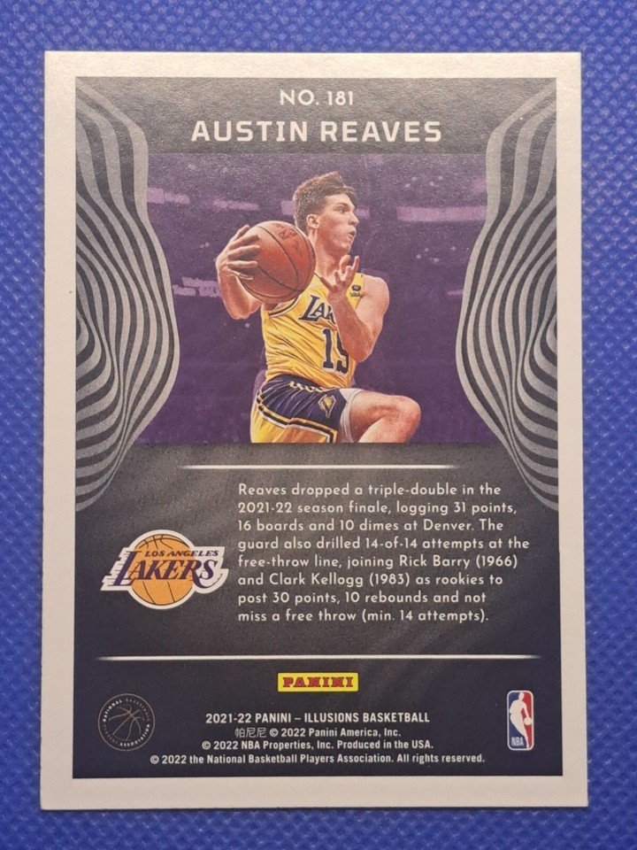 2021-22 Panini Illusions Austin Reeves Rookie Card RC #181 Los Angeles ...