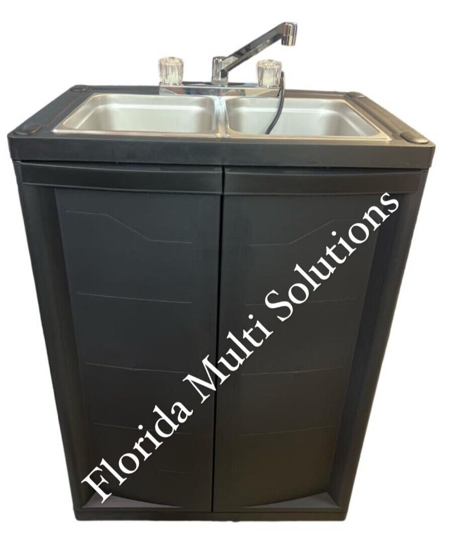 Portable Double Compartment Sink Self Contained Hot Water Concession ...