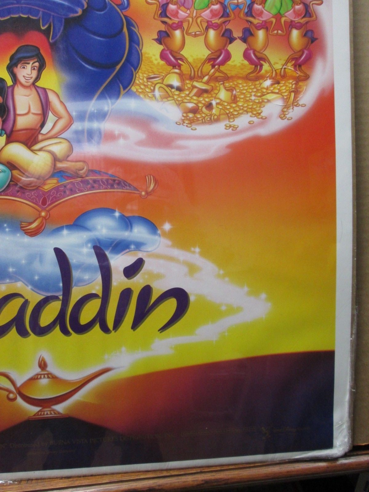 vintage Walt Disney Pictures Aladdin Poster cartoon Disney movie 12707 ...