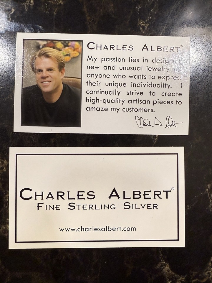 Charles Albert Luminite Sterling Silver Adjustable Ring, New $98 | eBay