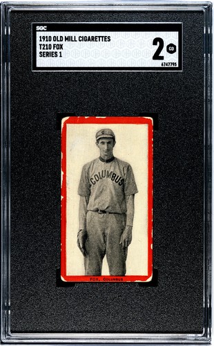 1910 T210 JIM FOX NNO GOOD OLD MILL SERIES 1 SGC 2 BASEBALL COLUMBUS ...