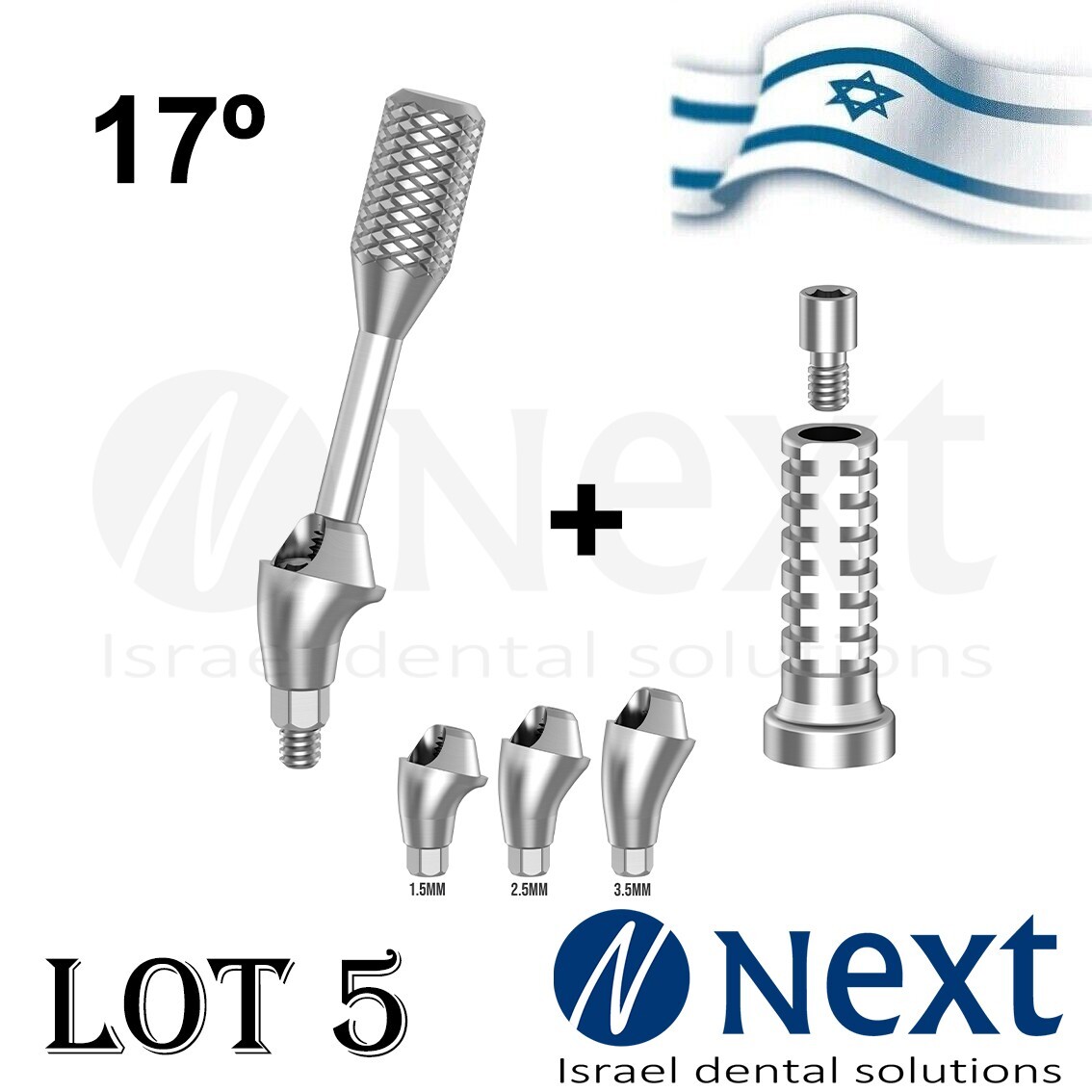 Lot 5 Dental Multi Unit 17° Neo dent GM Replica Fit titanium sleeve 1.5 ...