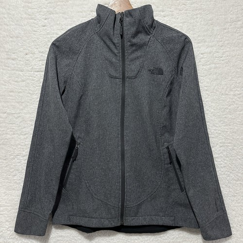 The North Face Windwall Soft Shell Women’s Heather Gray Full Zip Jacket ...
