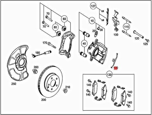 Genuine MERCEDES C117 C216 C218 C219 R231 S211 S212 Spreader spring ...