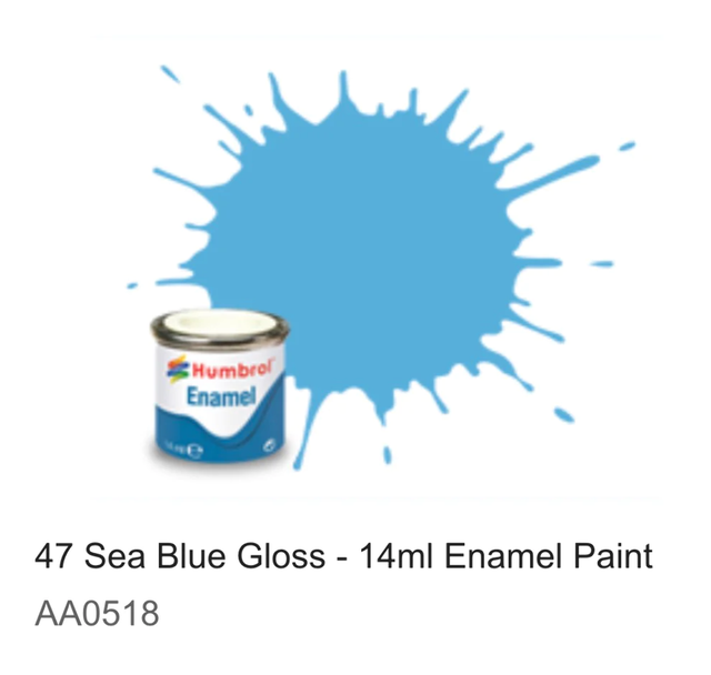 Humbrol Enamel 14ml ( 47) Sea Blue Gloss AA0518 for sale online | eBay