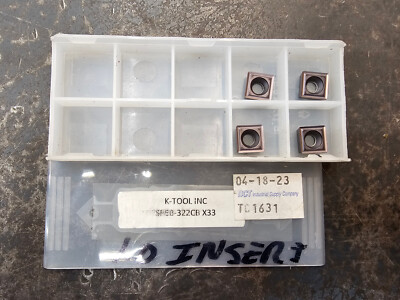 Qty 4 K-Tool SPEB 322 CB SPEB-322-CB X33 Grade Carbide Inserts | eBay