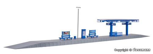 Kibri HO Scale Building/Structure Kit Modern Train Station Platform/LED ...