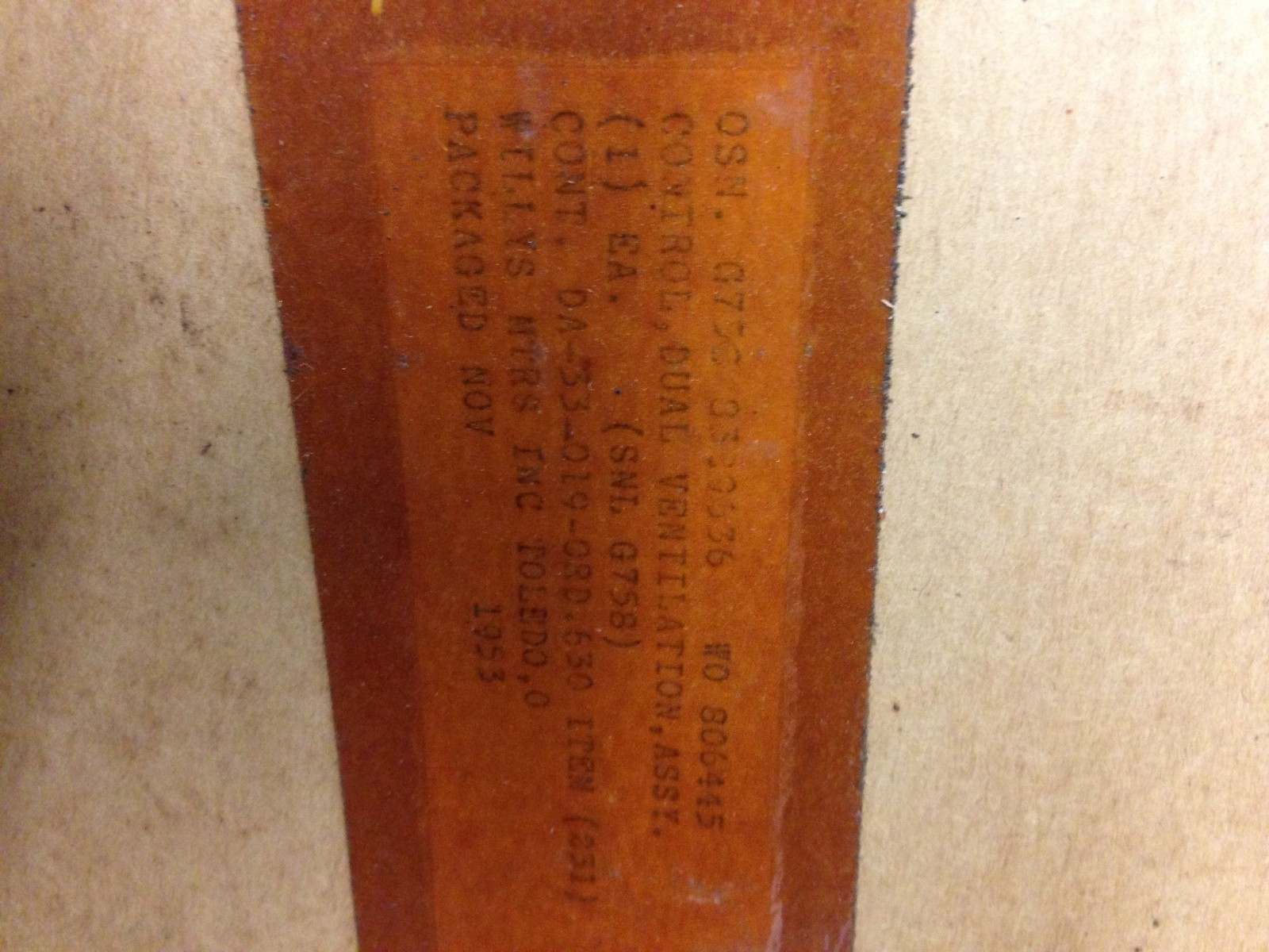 Jeep Willys M38 M38A1 Dual Fording Control Cable NOS G-740 G-758 | eBay