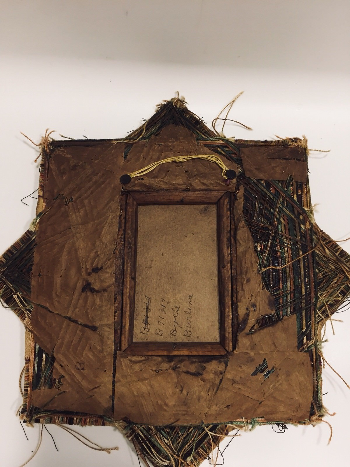 antique Primitive Americana string Thread frame Handmade Art Frame | eBay