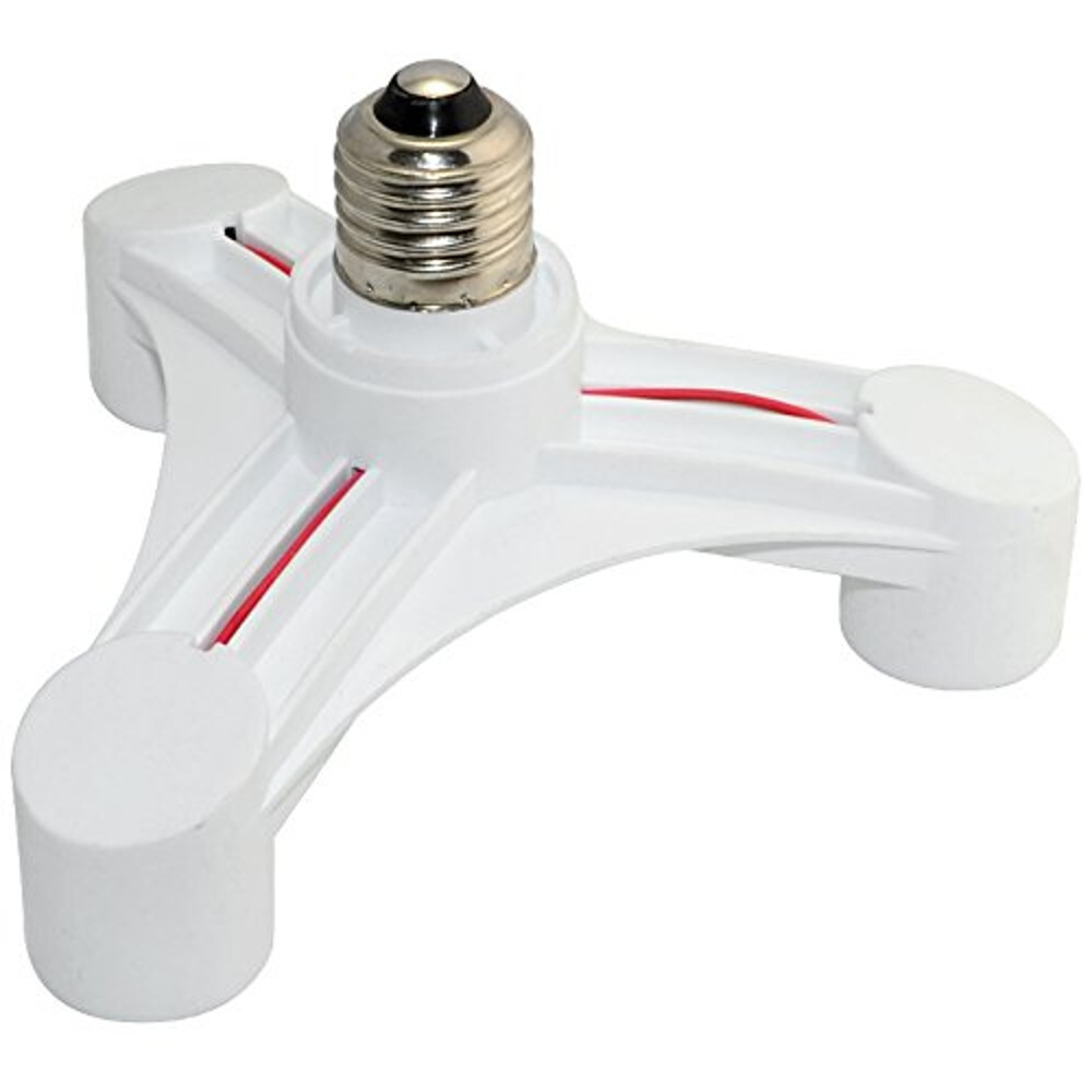 3 to 1 Light Socket E26 Splitter Adapter for Flood Spot and Lamp CFL ...