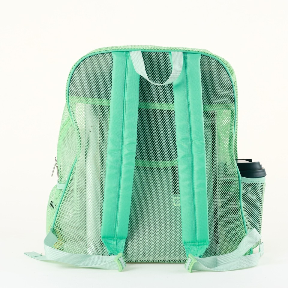 Clear Mesh Backpack Heavy Duty See Through School Bag For Students Men ...