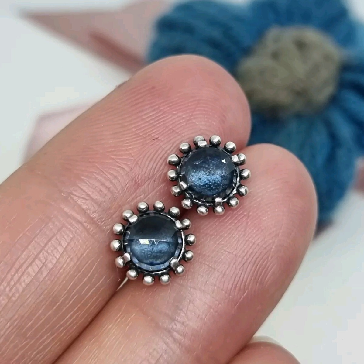 Genuine Pandora Shining Midnight Star Earrings Blue C… - Gem