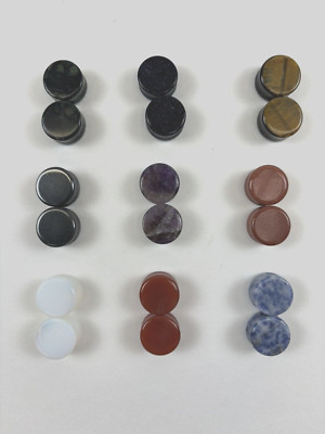 9 PC Natural Stone Ear Plugs 5/8 inch LOT | eBay