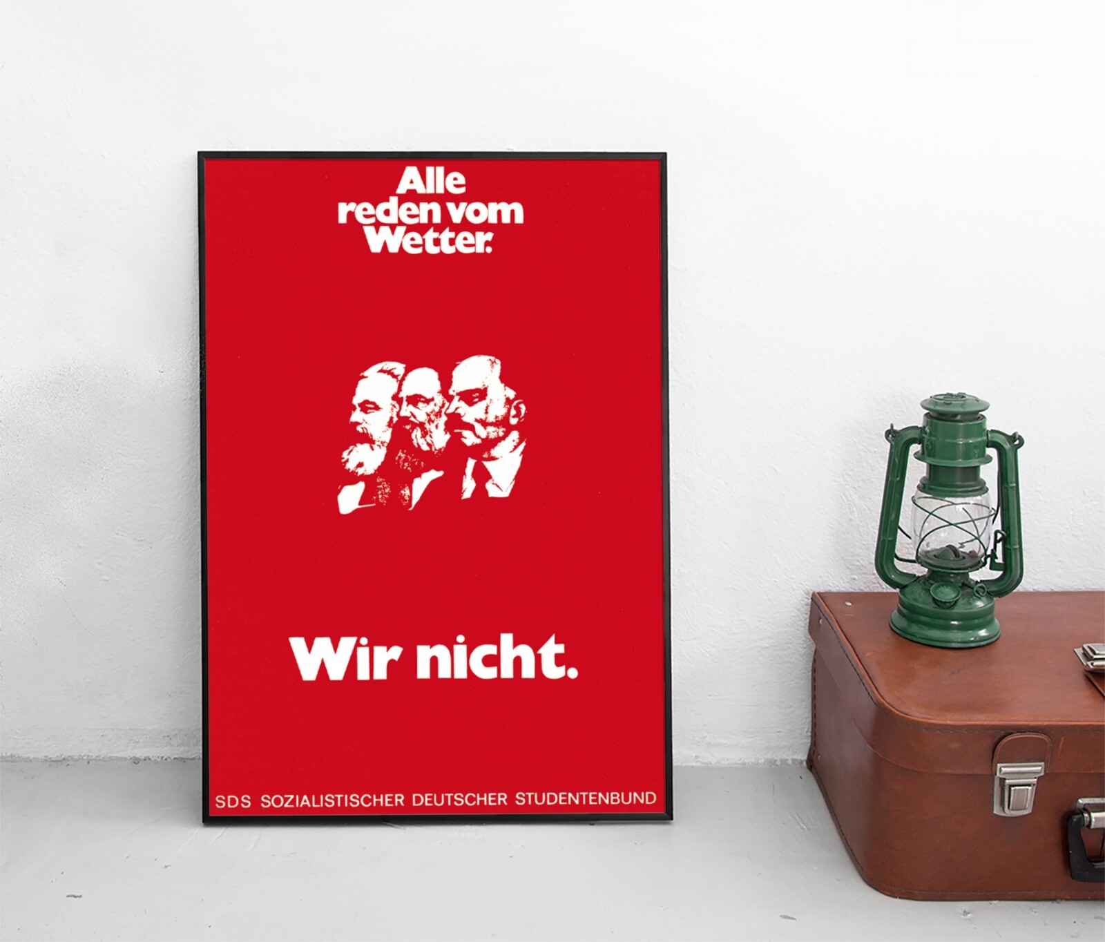 Poster SDS Alle reden vom Wetter Wir nicht Rudi Dutschke RAF ...