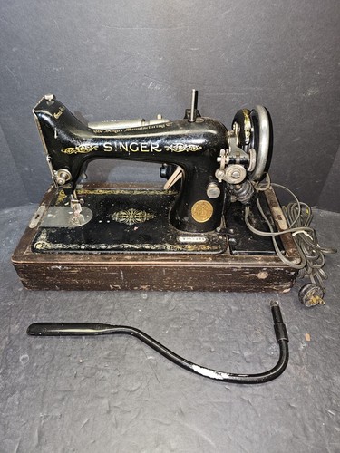 Antique 1920s Singer Sewing Machine Model 99 Wooden Bentwood Case ...