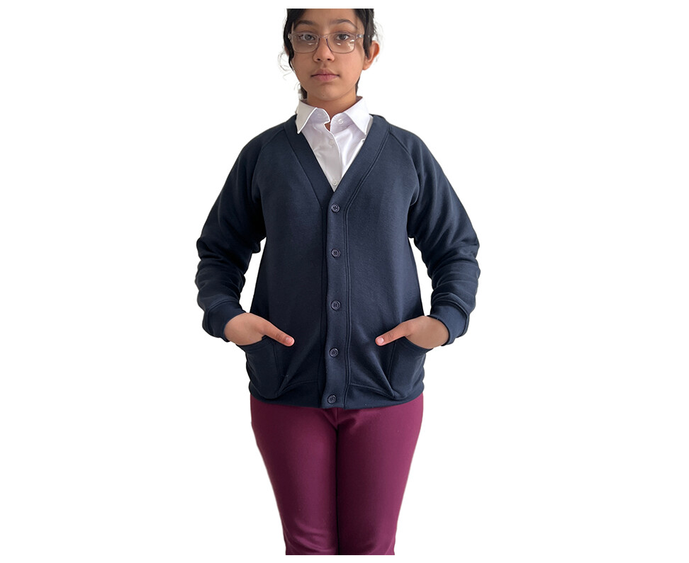 Girls School Cardigan Uniform School Wear Cardigan Button Long Sleeve ...
