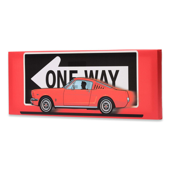 Red 1965 Mustang Fastback One-Way Street Sign Wall Canvas * FREE USA ...