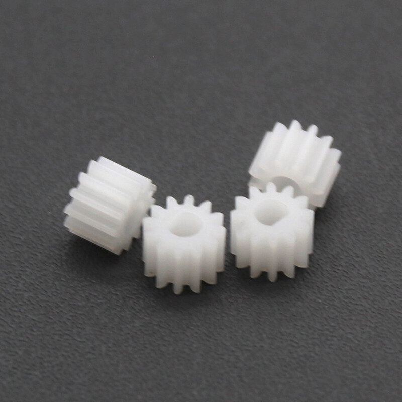 12 Tooth Plastic Gears 3mm D-Hole Motor Shaft Transmission Gears Toy ...