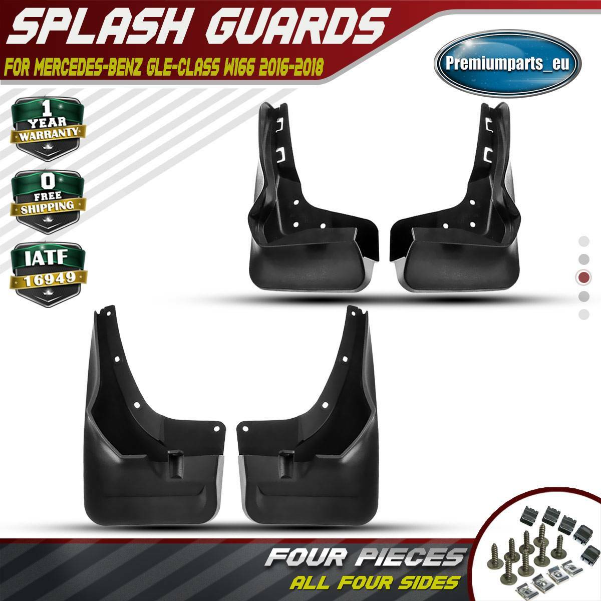 New Mud Flaps Splash Guards Fender Mudguard for Mercedes-Benz GLE W166 ...