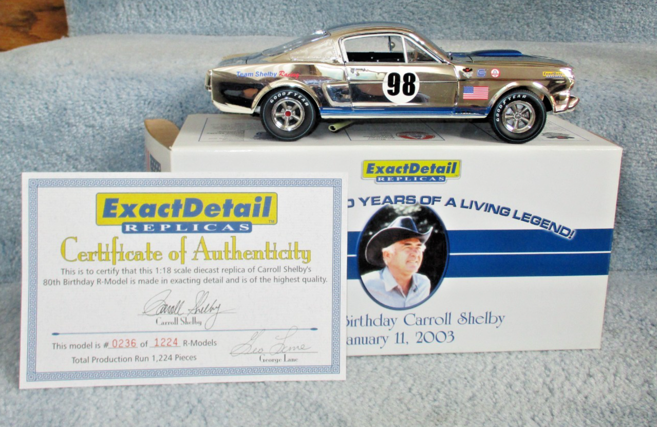NIB Limited Edition Exact Detail Replicas Carroll Shelby 80th R Model ...