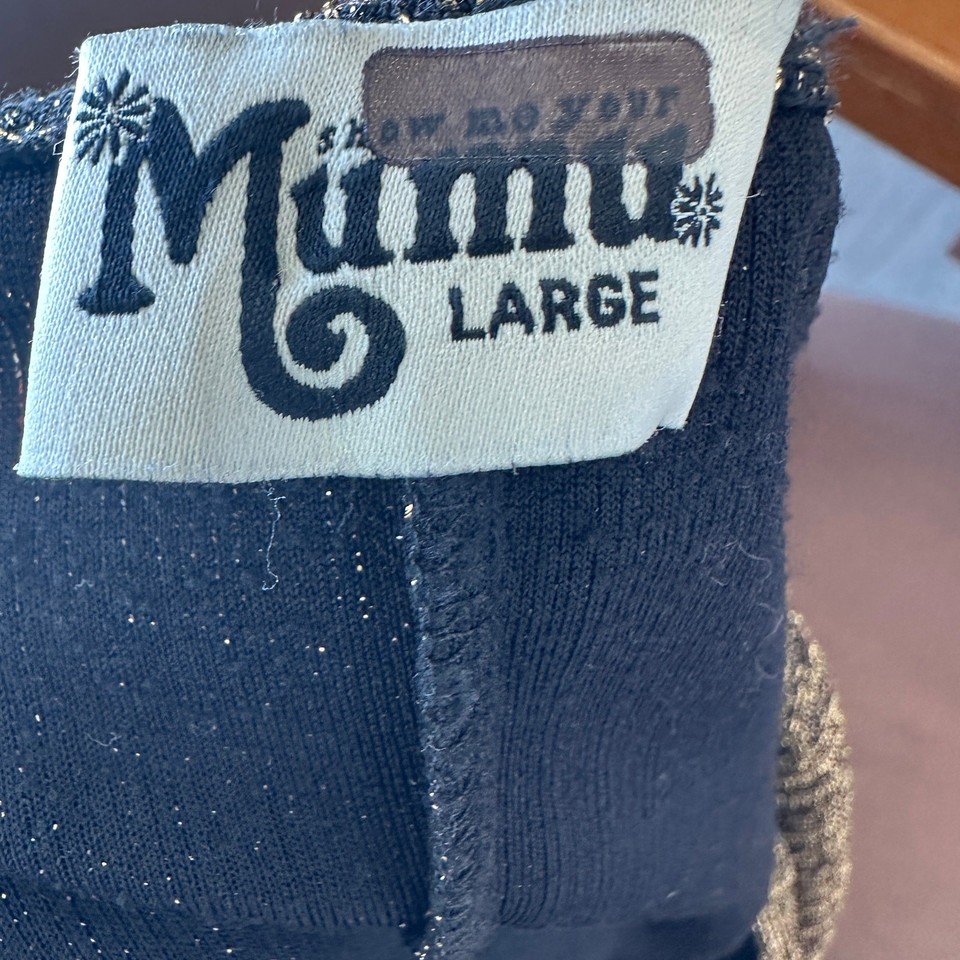 Show Me Your Mumu Gold Black Twist Mini Dress LARGE Cocktail Party ...