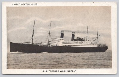 SS George Washington United States Lines Postcard | eBay