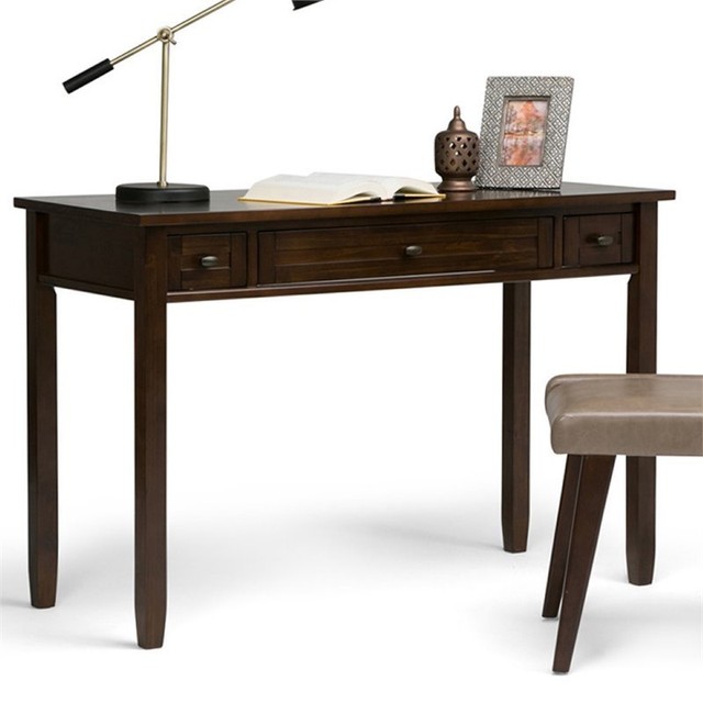 Simpli Home Warm Shaker Computer Desk in Tobacco Brown for sale online ...