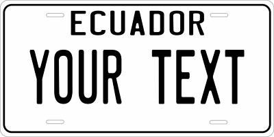 Ecuador License Plate Personalized Car Auto Bike Motorcycle Custom Tag ...