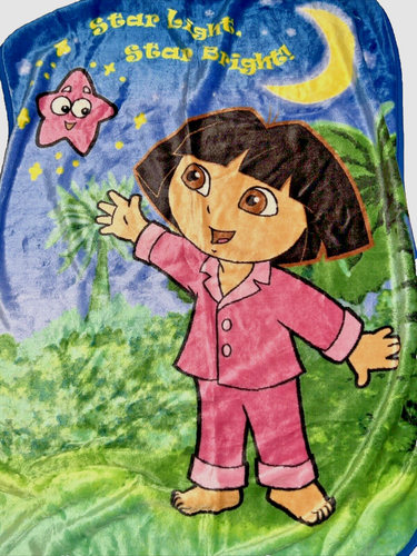 Dora the Explorer Minky Toddler Blanket Starry Night 38x50 | eBay